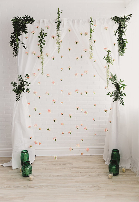 Peach floral backdrop | Wedding & Party Ideas | 100 Layer Cake