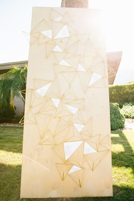 Geometric seating chart | Wedding & Party Ideas | 100 Layer Cake