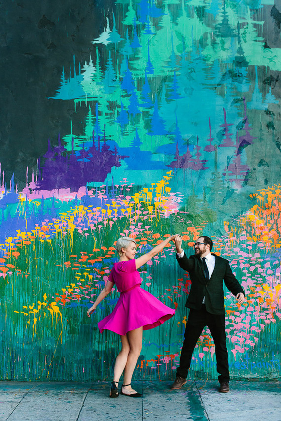 Colorful engagment portraits | Wedding & Party Ideas | 100 Layer Cake