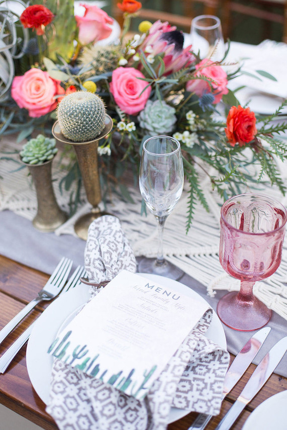 Cactus menu design | Wedding & Party Ideas | 100 Layer Cake