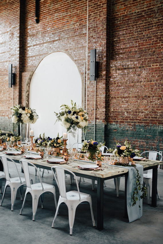 Industrial wedding inspiration at a Cadillac Service Garage | Browse ...