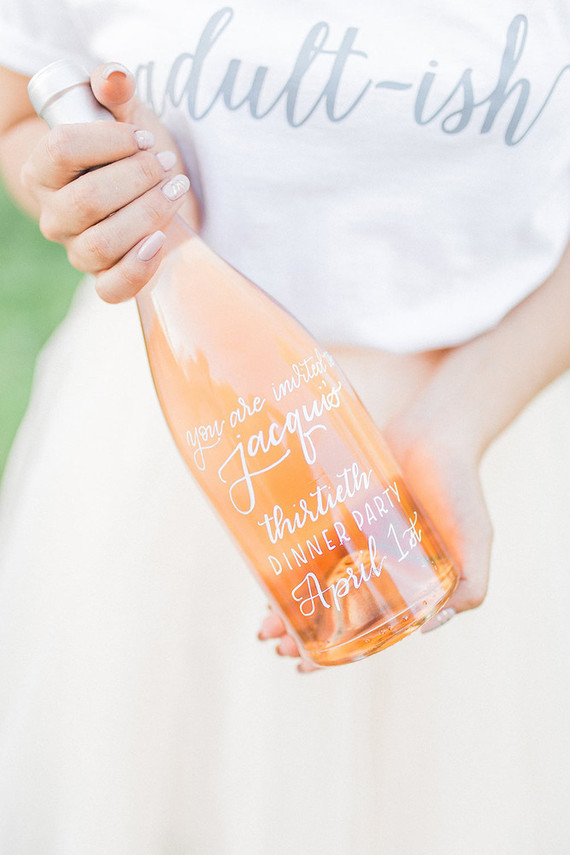 Custom wine bottle invitation | Wedding & Party Ideas | 100 Layer Cake