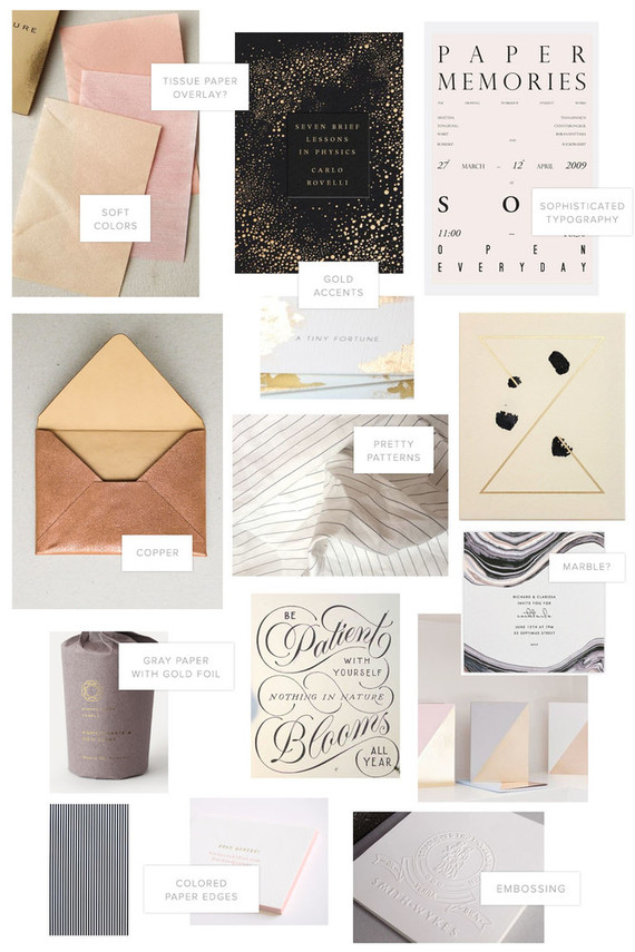 Mood board for modern, sophisticated wedding invites | Wedding & Party ...