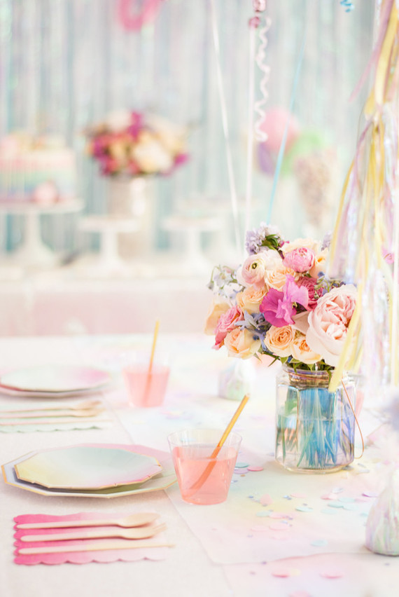 Pastel iridescent girl's birthday party | Wedding & Party Ideas | 100 ...