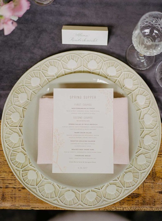 Dinner menu | Wedding & Party Ideas | 100 Layer Cake