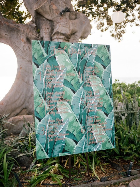 Tropical seating chart | Wedding & Party Ideas | 100 Layer Cake