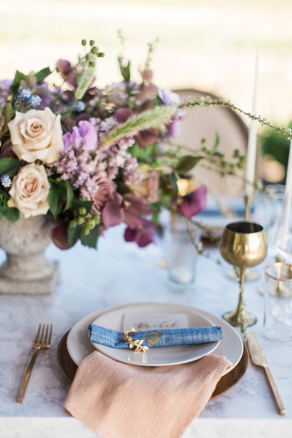 Pink and blue place setting | Wedding & Party Ideas | 100 Layer Cake