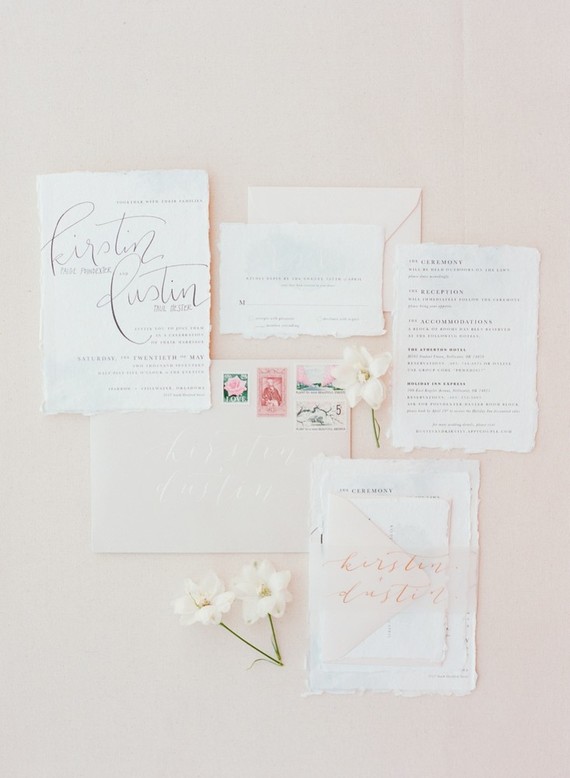 romantic blush wedding invitations | Wedding & Party Ideas | 100 Layer Cake