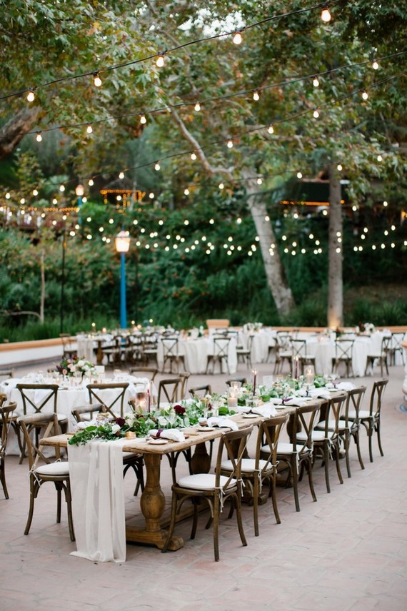 Long elegant rustic table for Rancho Las Lomas wedding | Wedding ...