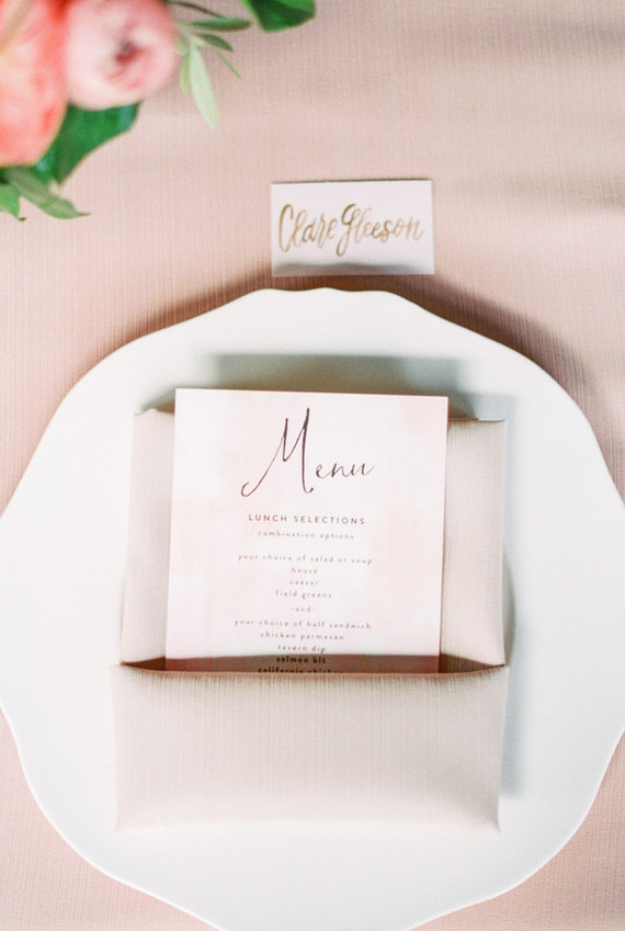 pink place setting | Wedding & Party Ideas | 100 Layer Cake