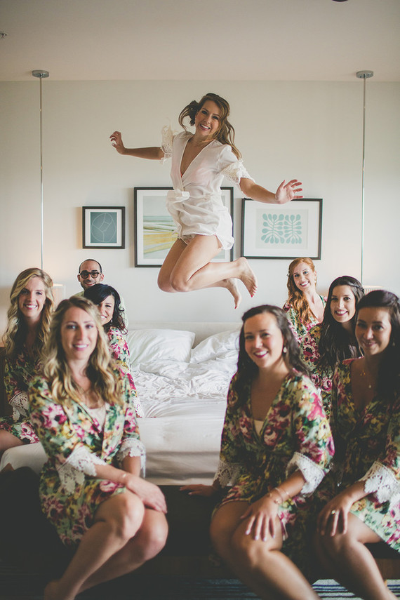 bride jump shot | Wedding & Party Ideas | 100 Layer Cake