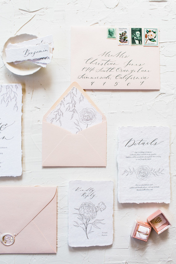 blush wedding invitations | Wedding & Party Ideas | 100 Layer Cake