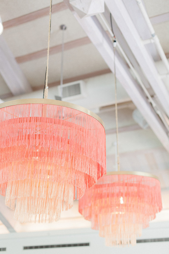 pink fringe chandelier | Wedding & Party Ideas | 100 Layer Cake