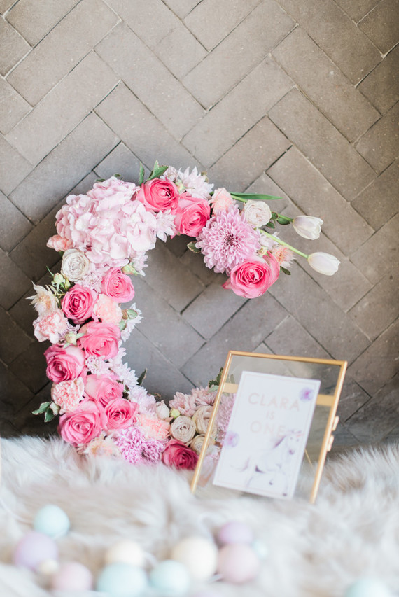 Floral letter birthday decoration | Wedding & Party Ideas | 100 Layer Cake