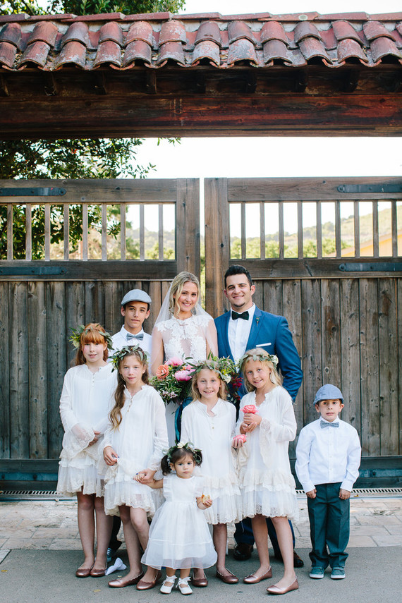 bride and groom with flower girls and ring bearers | Wedding & Party ...