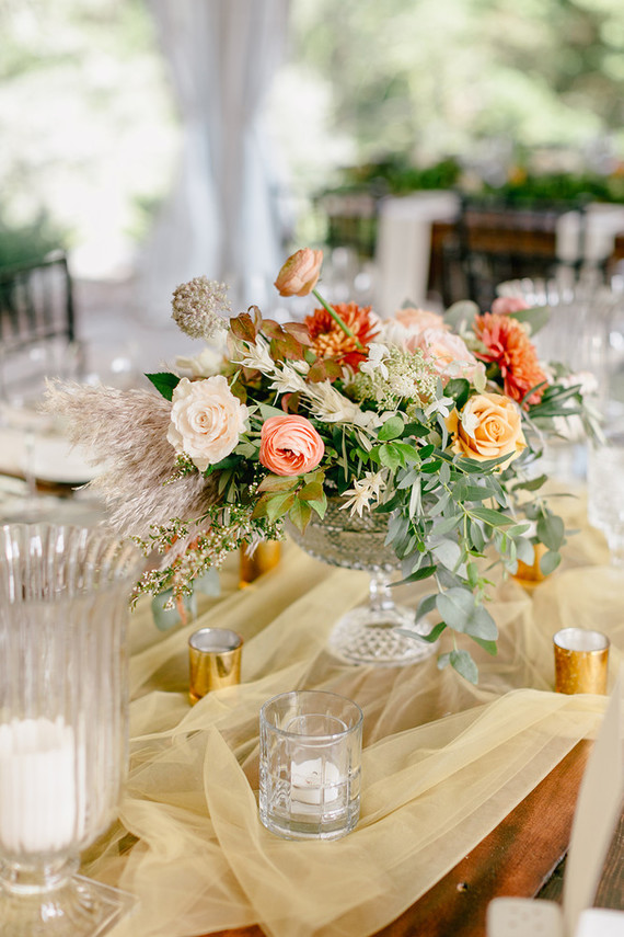 elegant pastel fall wedding at Tyler Arboretum in Philadelphia ...