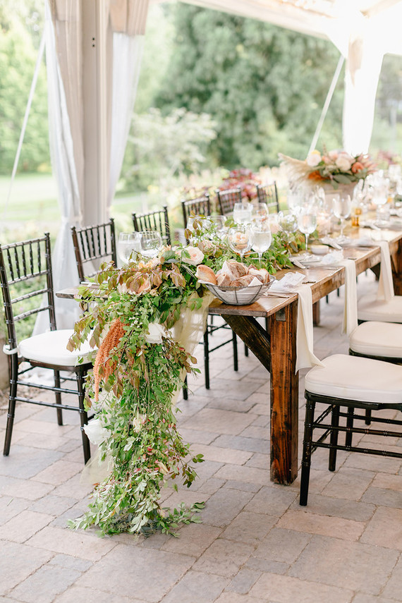 lush fall table garland | Wedding & Party Ideas | 100 Layer Cake