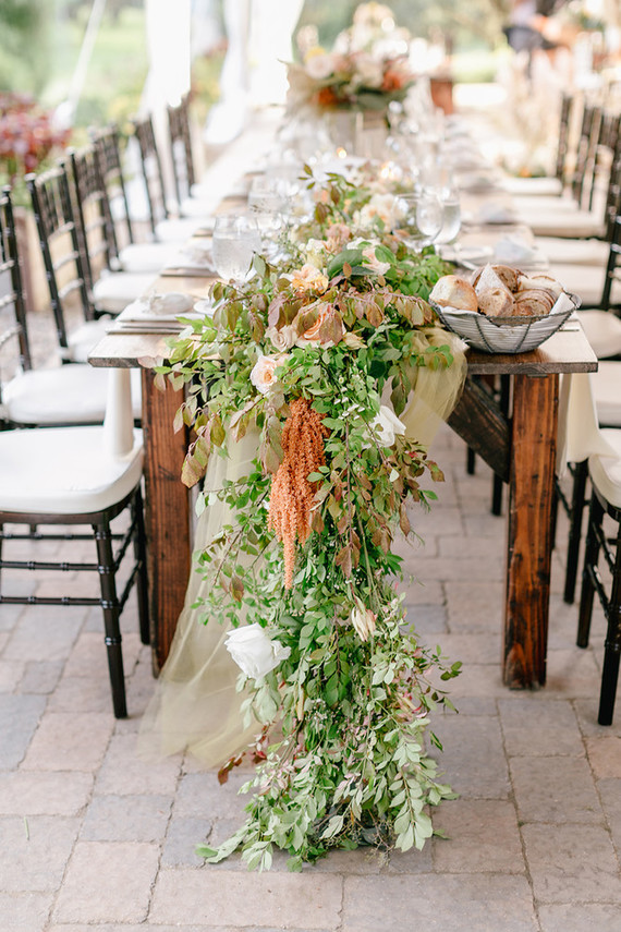 lush fall table garland | Wedding & Party Ideas | 100 Layer Cake