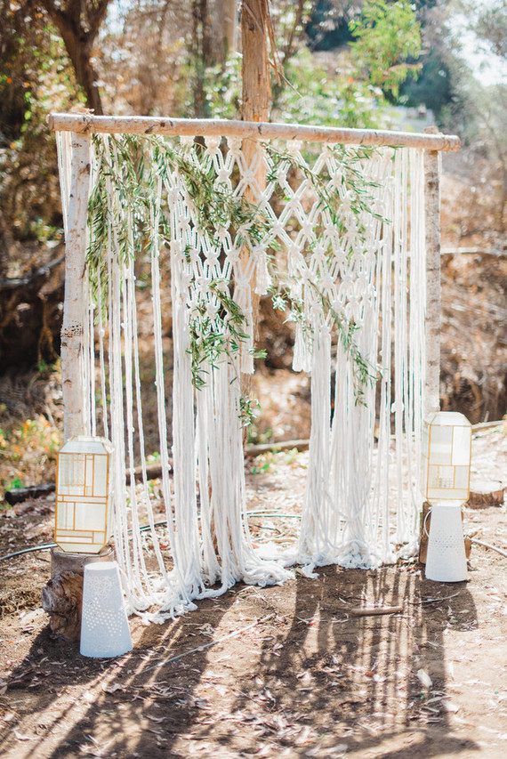 modern macrame wedding backdrop | Wedding & Party Ideas | 100 Layer Cake