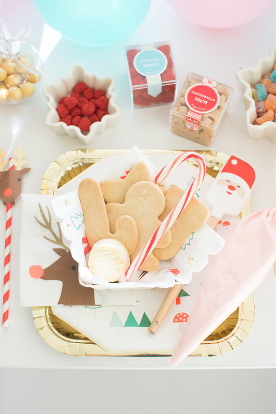 Bright festive cookie decorating party on 100 Layer Cakelet | Wedding ...