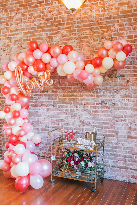 balloon arch and bar cart | Wedding & Party Ideas | 100 Layer Cake