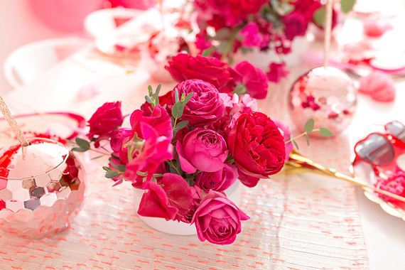Pink and red floral Valentine's Day party | Wedding & Party Ideas | 100 ...