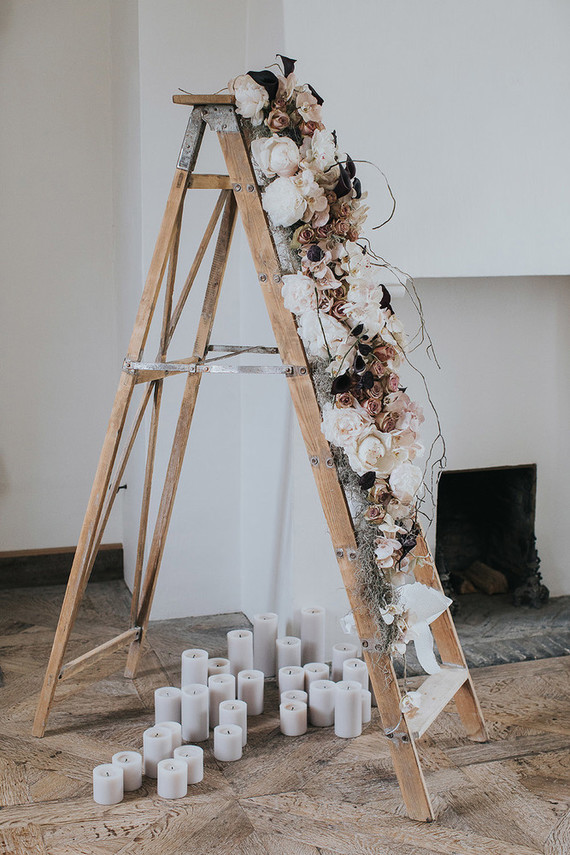 Floral ladder decor for wedding | Wedding & Party Ideas | 100 Layer Cake