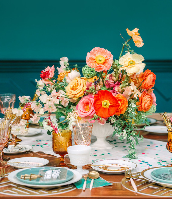 Colorful modern party ideas | Wedding & Party Ideas | 100 Layer Cake
