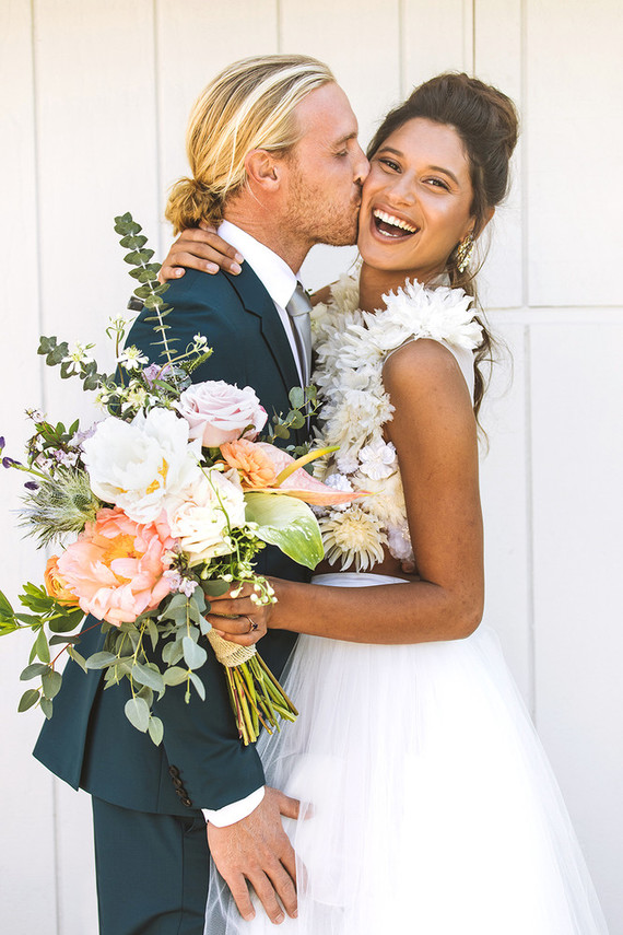 Surf inspired beach wedding in Montauk with the world's cutest dress ...