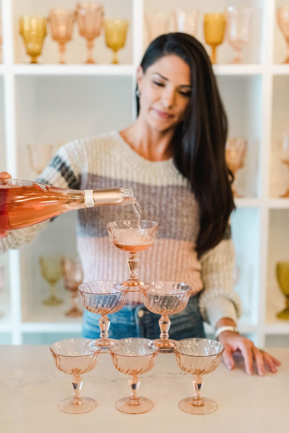 Coral and peach Galentine's party at Festoon LA | Wedding & Party Ideas ...