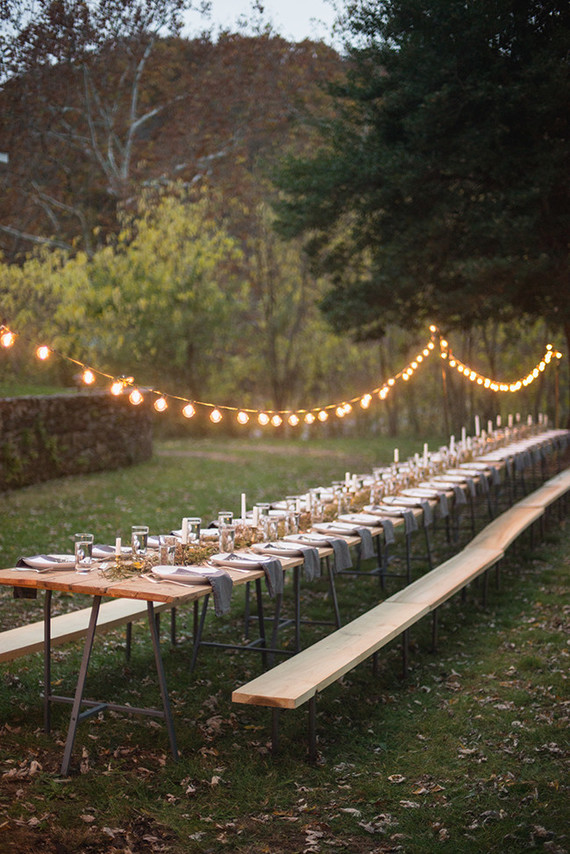 long dinner table | Wedding & Party Ideas | 100 Layer Cake