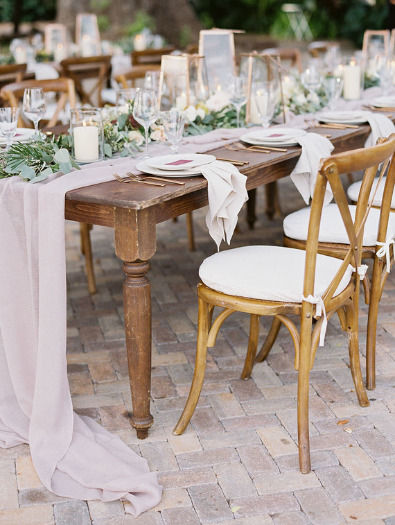 Romantic mauve Maui wedding with the most magical reception setting at ...