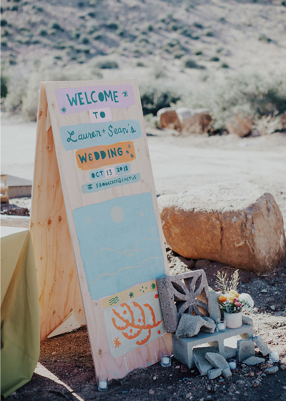 hand-painted wedding signs | Wedding & Party Ideas | 100 Layer Cake