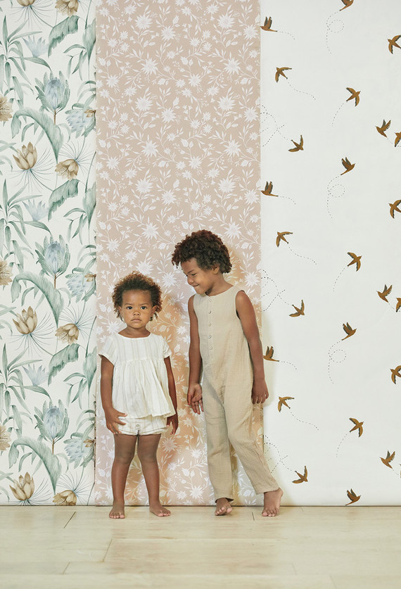 Rylee + Cru wallpaper | neutral nursery and kids room ideas on 100 ...