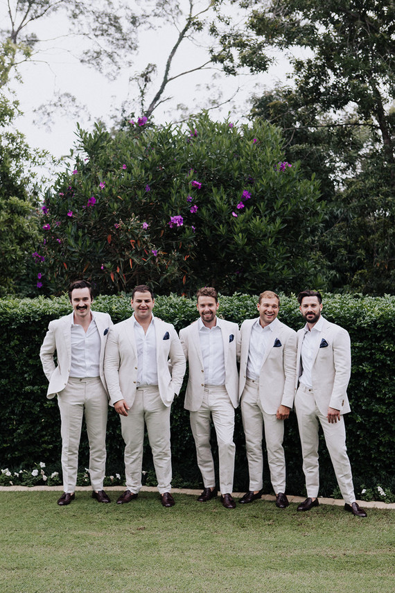 Neutral groom and groomsmen | Wedding & Party Ideas | 100 Layer Cake