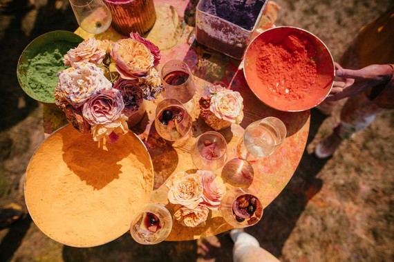 Colorful powder party at Indian wedding | Wedding & Party Ideas | 100 ...