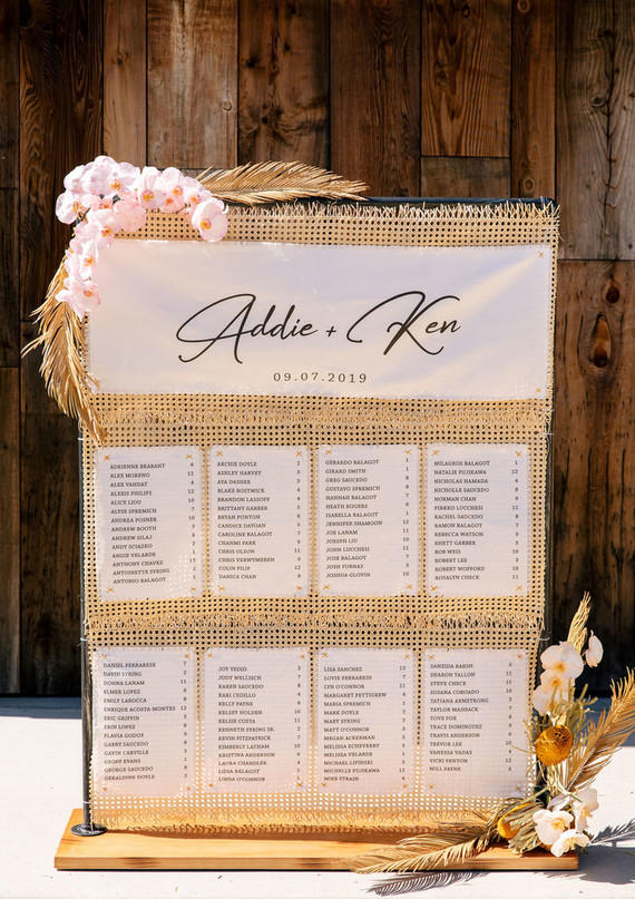 boho seating chart idea | Wedding & Party Ideas | 100 Layer Cake