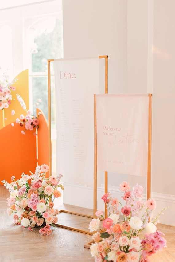modern reception signage | Wedding & Party Ideas | 100 Layer Cake
