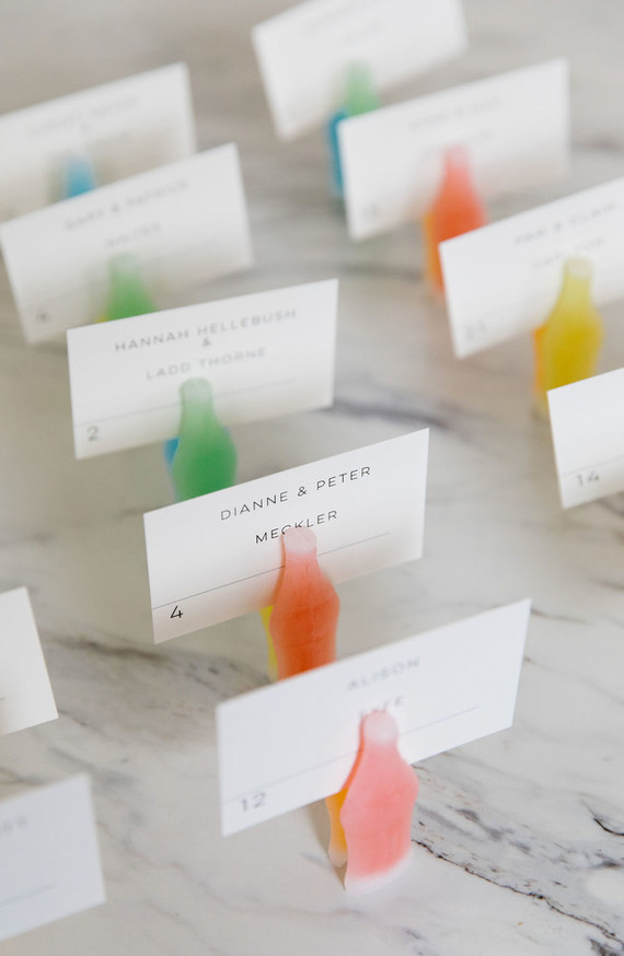 candy theme place cards | Wedding & Party Ideas | 100 Layer Cake