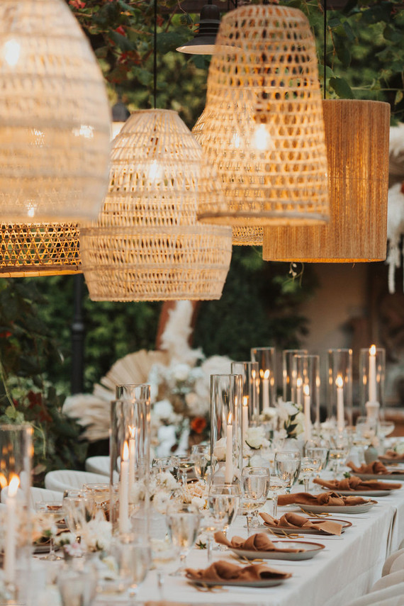 neutral tablescape with lanterns | Wedding & Party Ideas | 100 Layer Cake