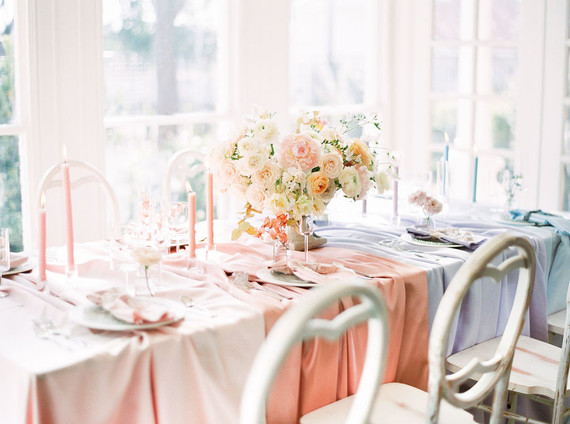 color block pastel tablescape | Wedding & Party Ideas | 100 Layer Cake