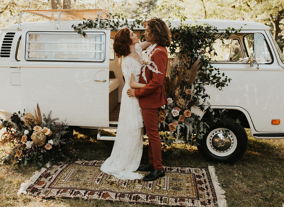 floral greenery vw van for elopement | Wedding & Party Ideas | 100 ...