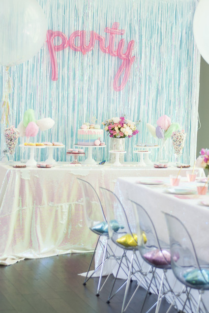 Rainbow iridescent girl's birthday party | Browse Wedding & Party Ideas ...