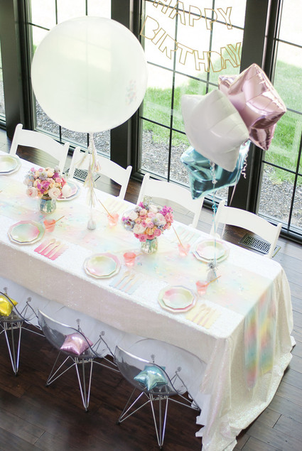 Rainbow iridescent girl's birthday party | Browse Wedding & Party Ideas ...